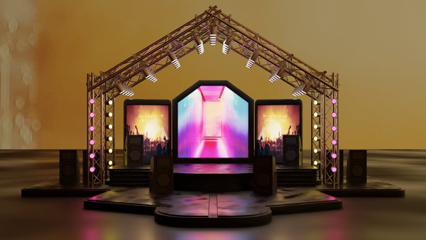 3D Corporate and Concert Event Stage 3D Model with Display - TurboSquid ...