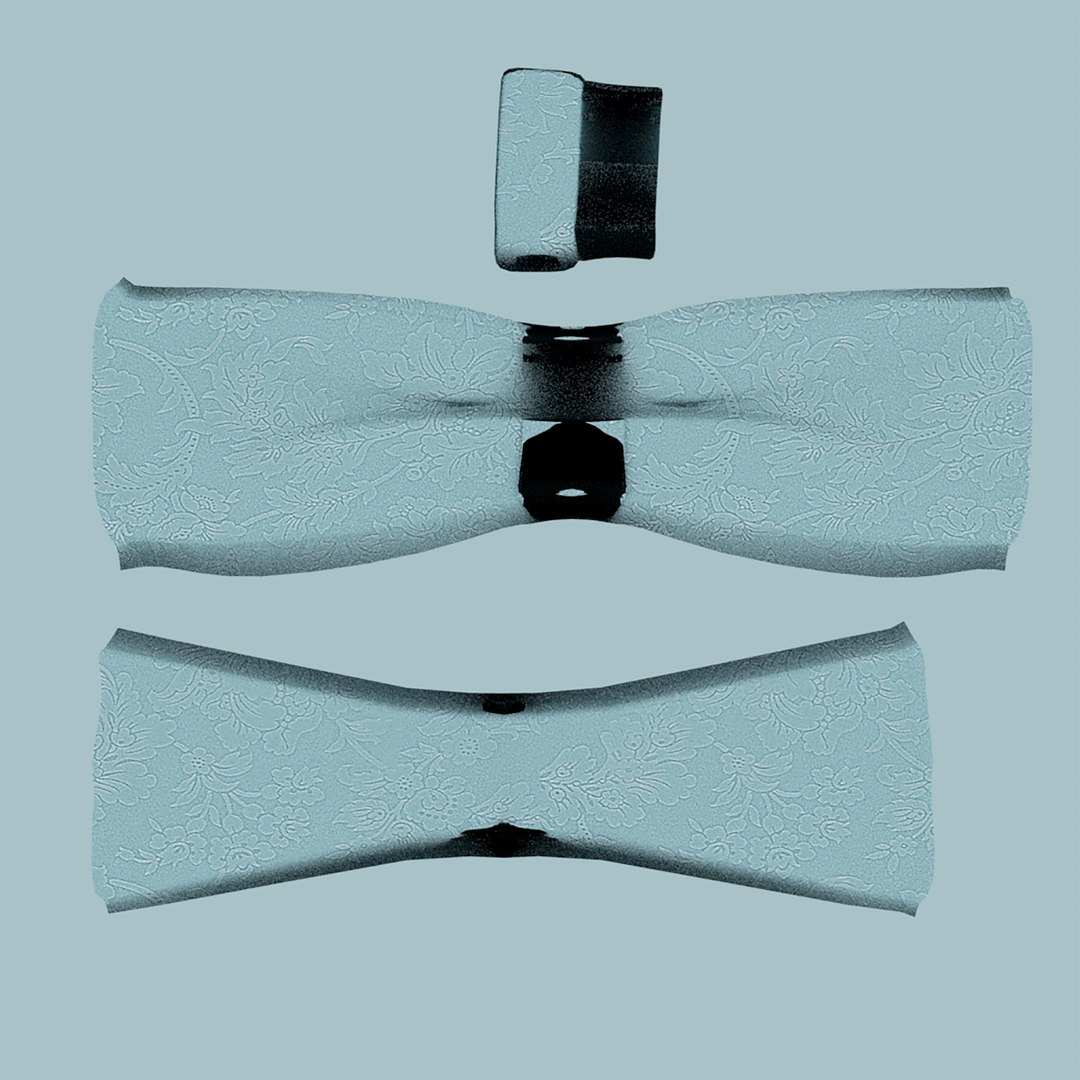 Straight End Realistic Ribbon Bow 3D Model - TurboSquid 1786485