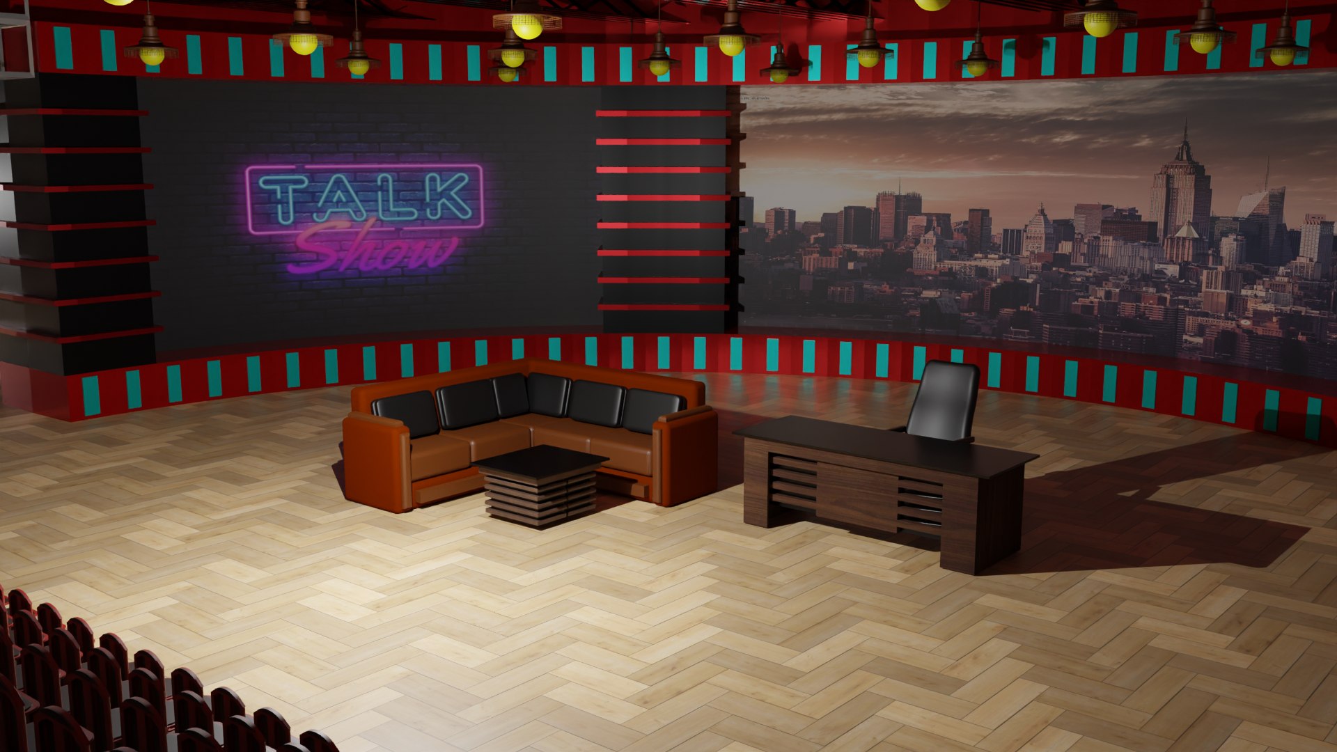 Talk Show TV Studio 3D - TurboSquid 2161102