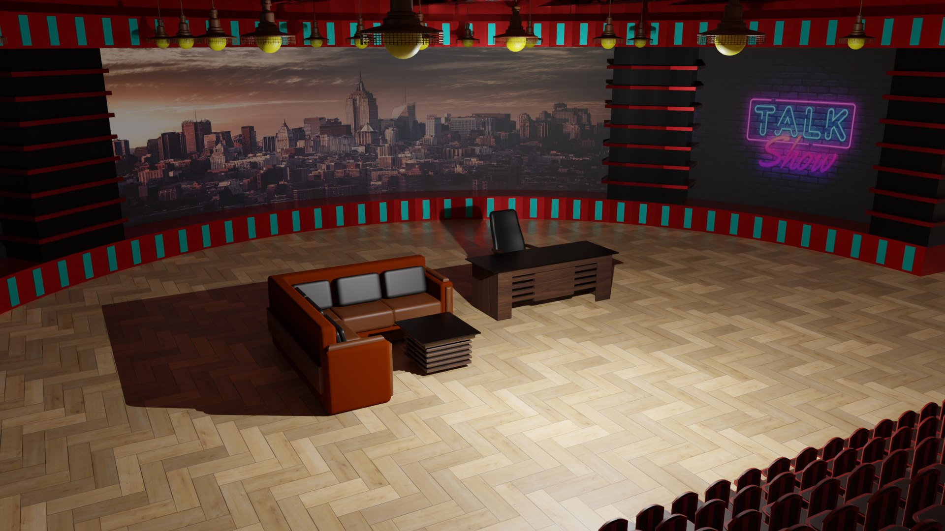 Talk Show TV Studio 3D - TurboSquid 2161102