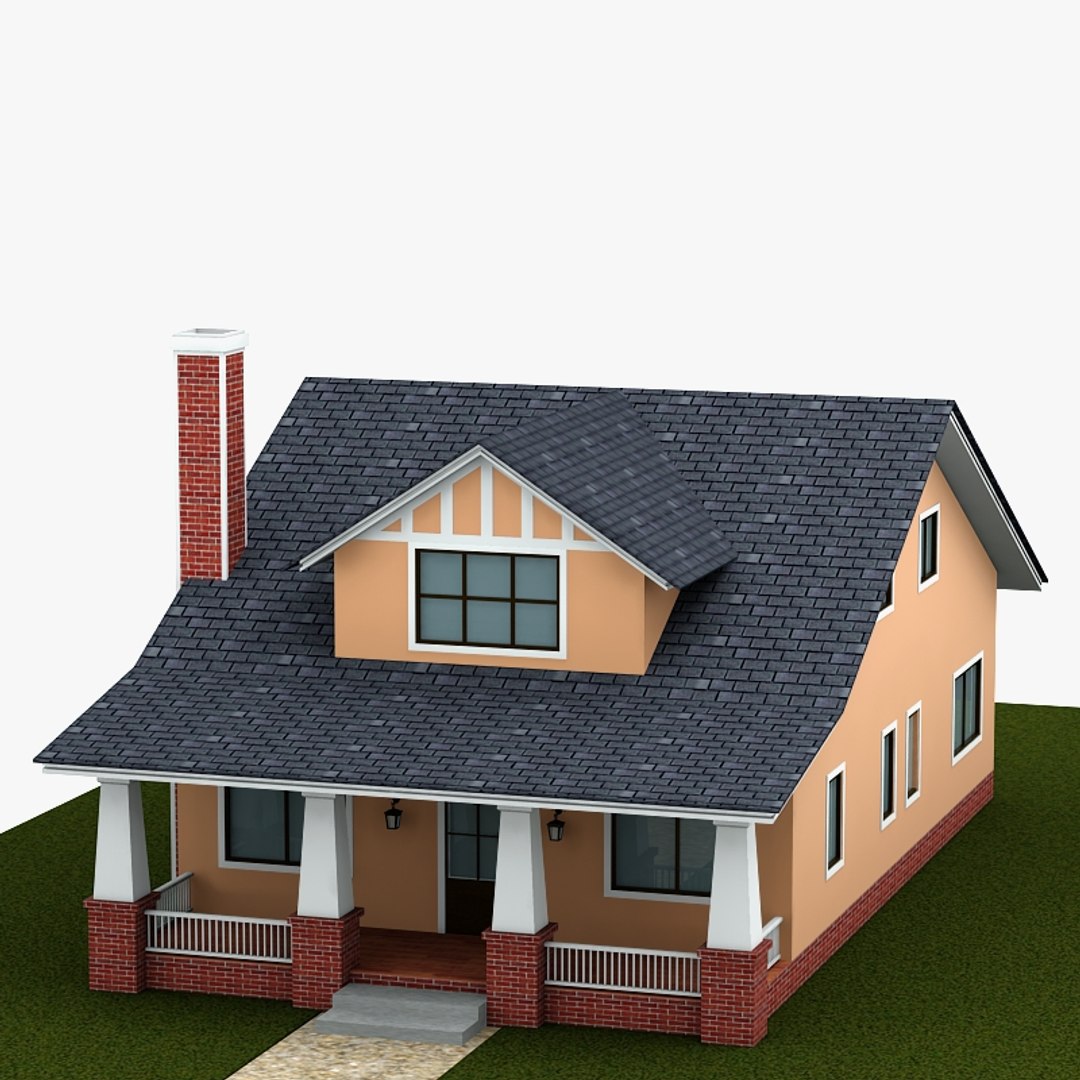 3d Bungalow House Model