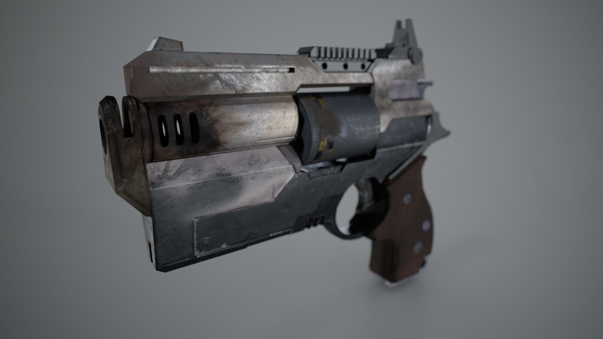 3D Low Poly Heavy Pistol - TurboSquid 2397963