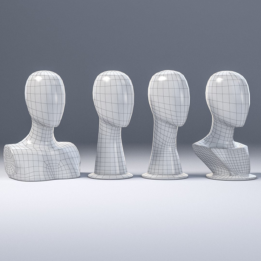 Female Mannequin Head 3d Obj