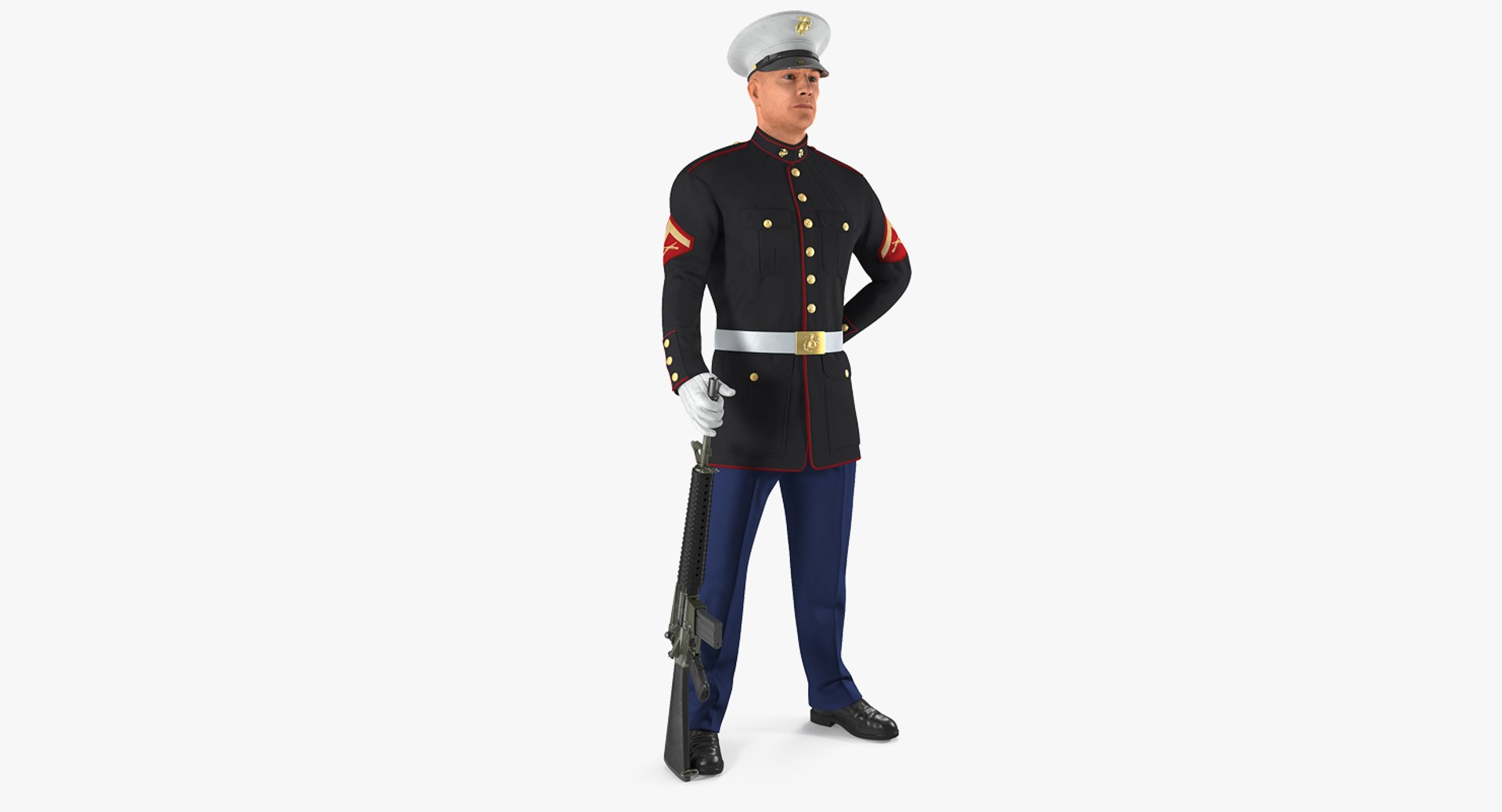 3D marine corps soldier parade - TurboSquid 1179610
