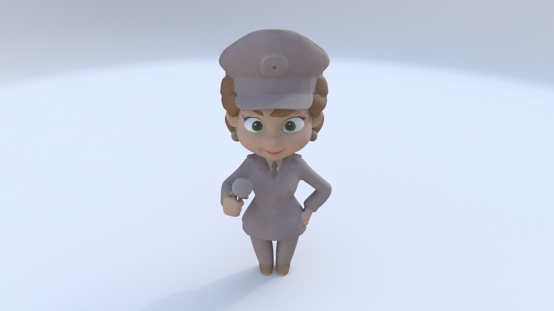 3D Train Conductor Female - TurboSquid 2333499