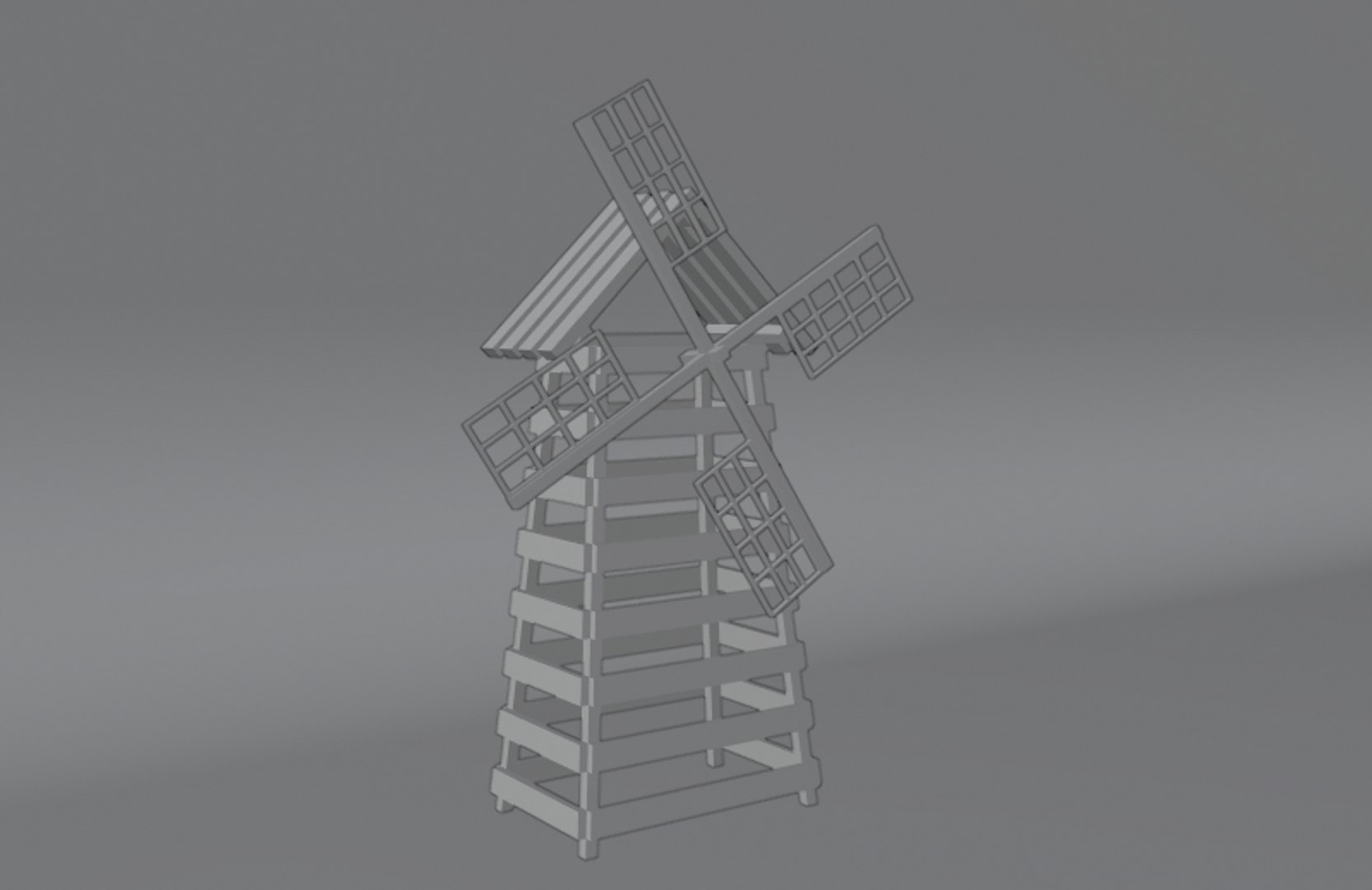 Cartoon Simple Windmill 3D Model - TurboSquid 1624444