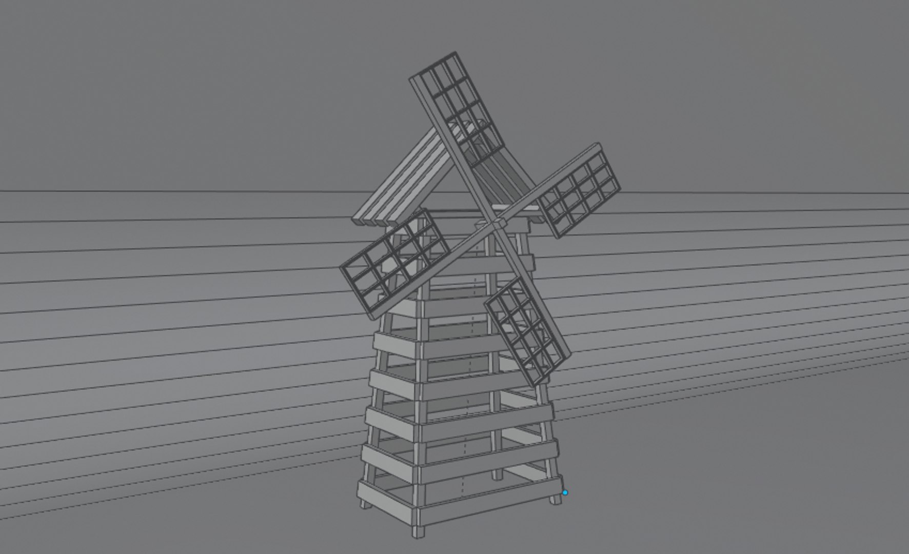 Cartoon Simple Windmill 3D Model - TurboSquid 1624444