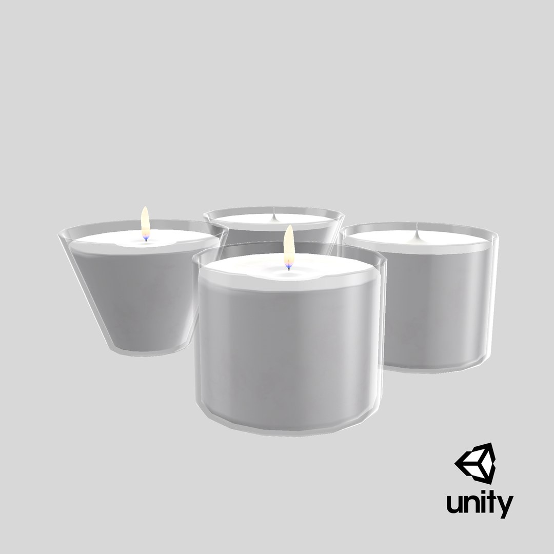 3D Simple Candles Lit Unlit - TurboSquid 1385274