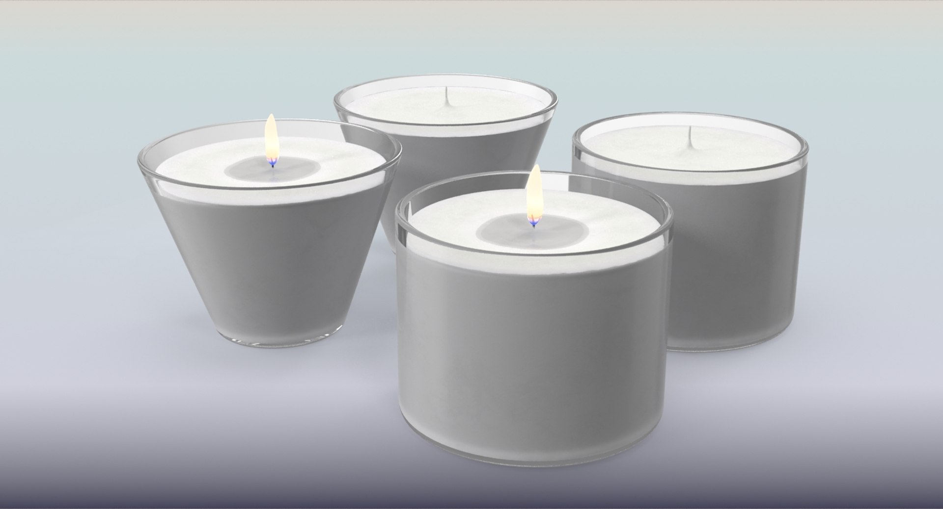 3D Simple Candles Lit Unlit - TurboSquid 1385274