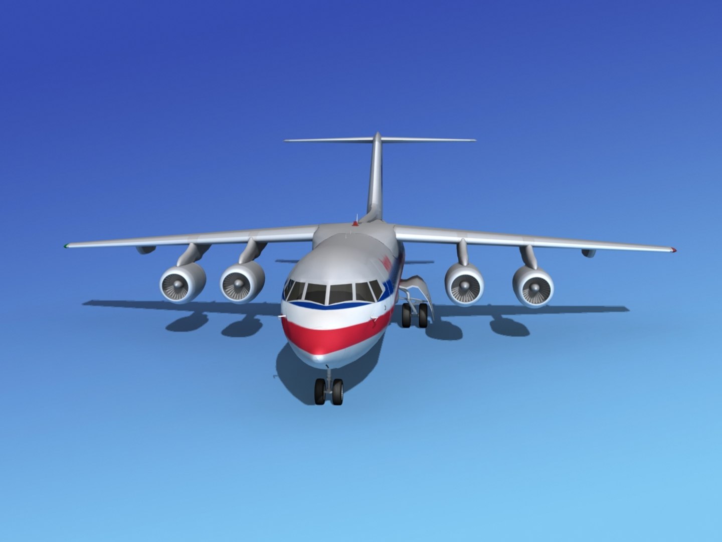 Bae 146 Airliners 3d Model