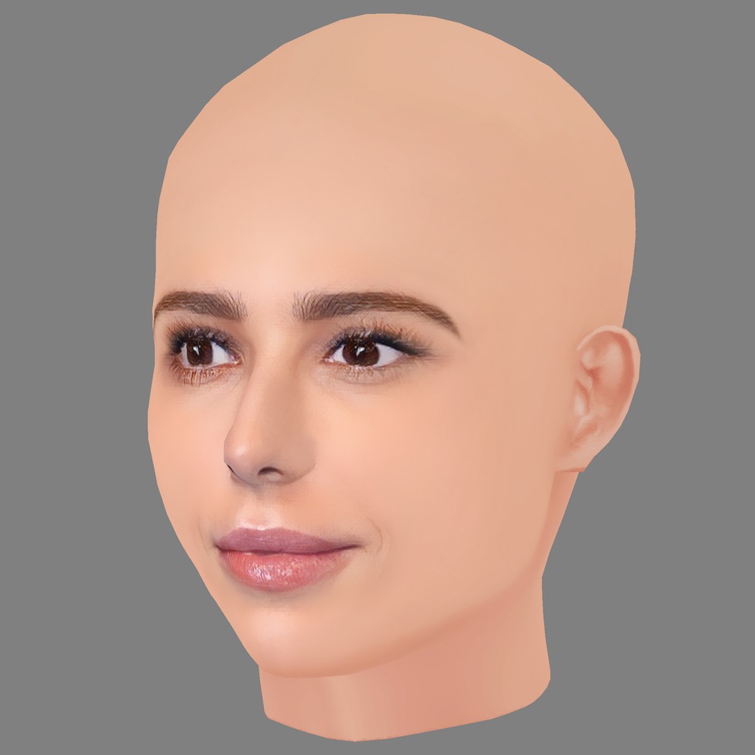Cheryl Cole Head - No Hair - Low Poly Head For Game 3D - TurboSquid 2323953
