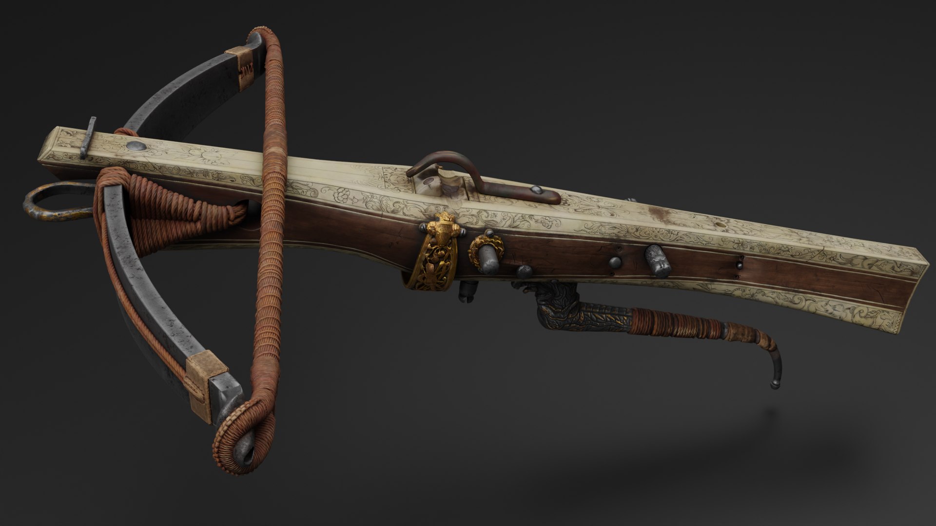 Realistic Medieval Crossbow 8k PBR Model - TurboSquid 2397473
