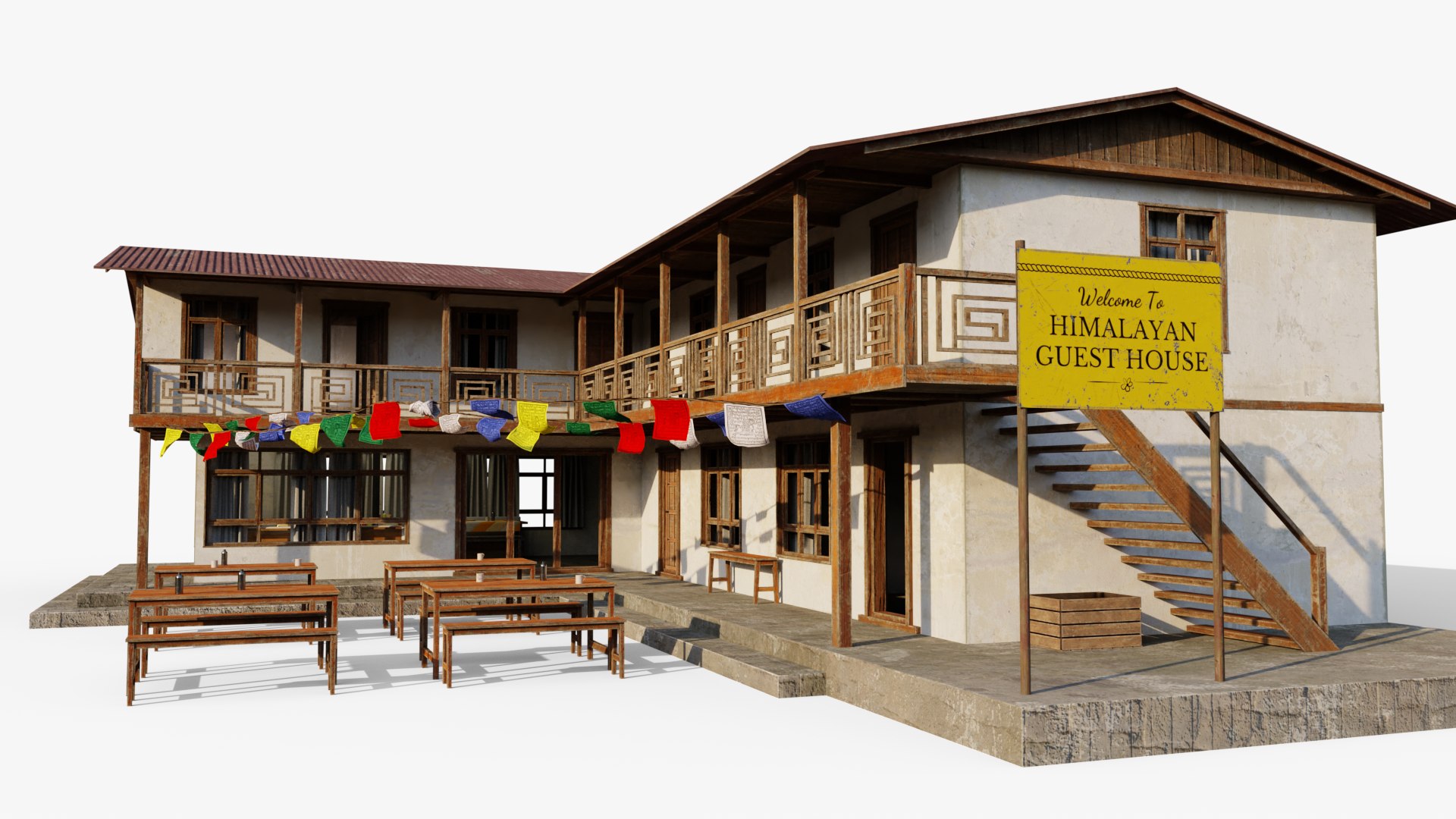 3D Mountain Lodge - TurboSquid 1921410