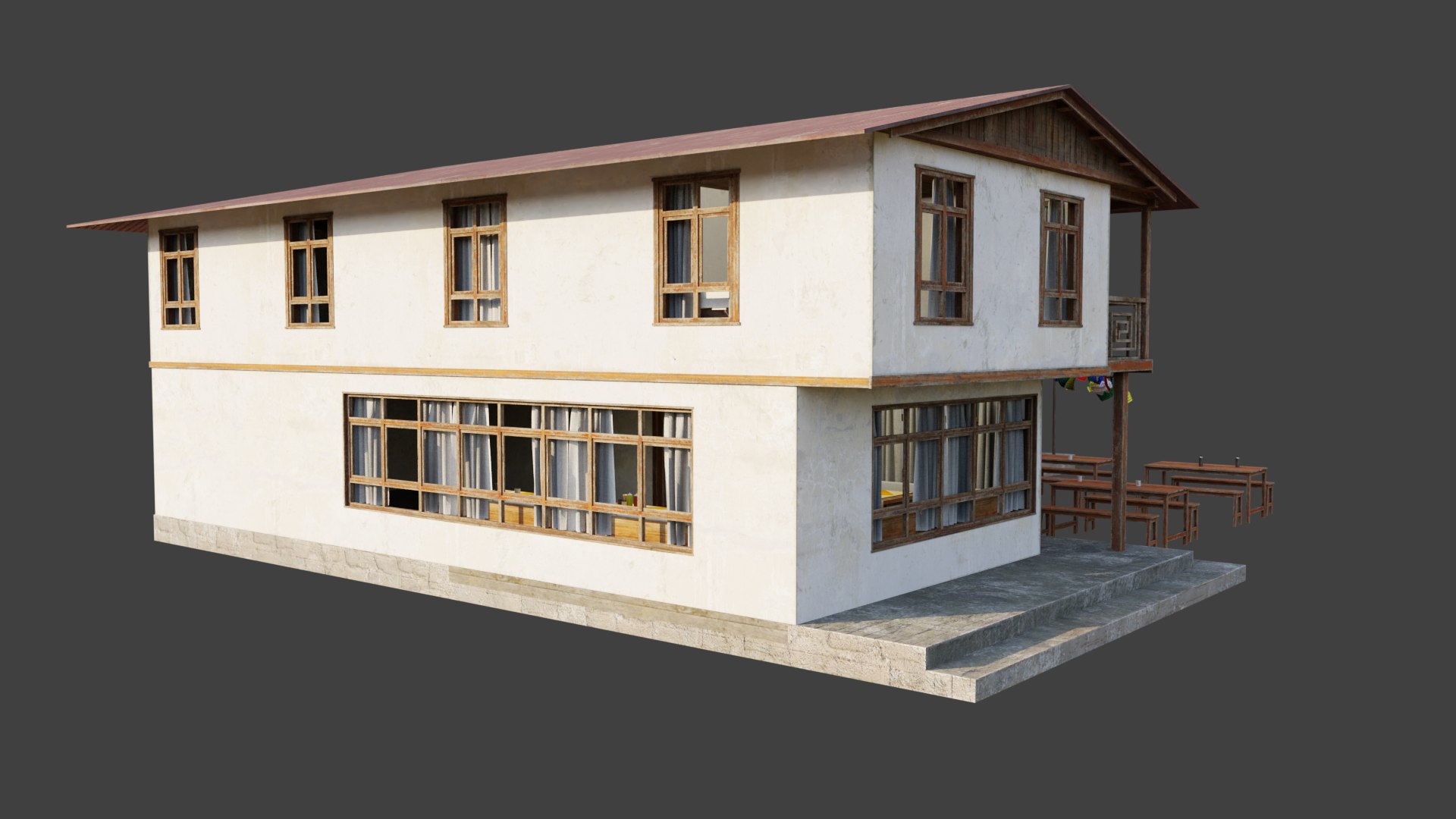 3D Mountain Lodge - TurboSquid 1921410