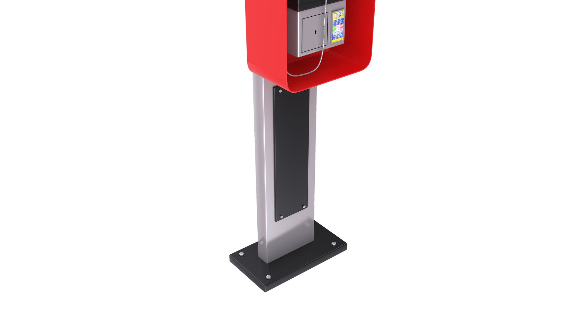 3D Pay Phone 2 - Red - TurboSquid 1920839