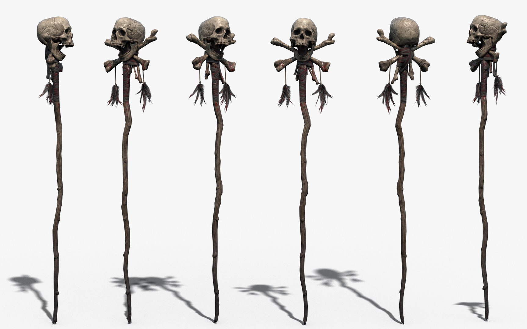 3D Skull Staff Pbr - TurboSquid 1483415