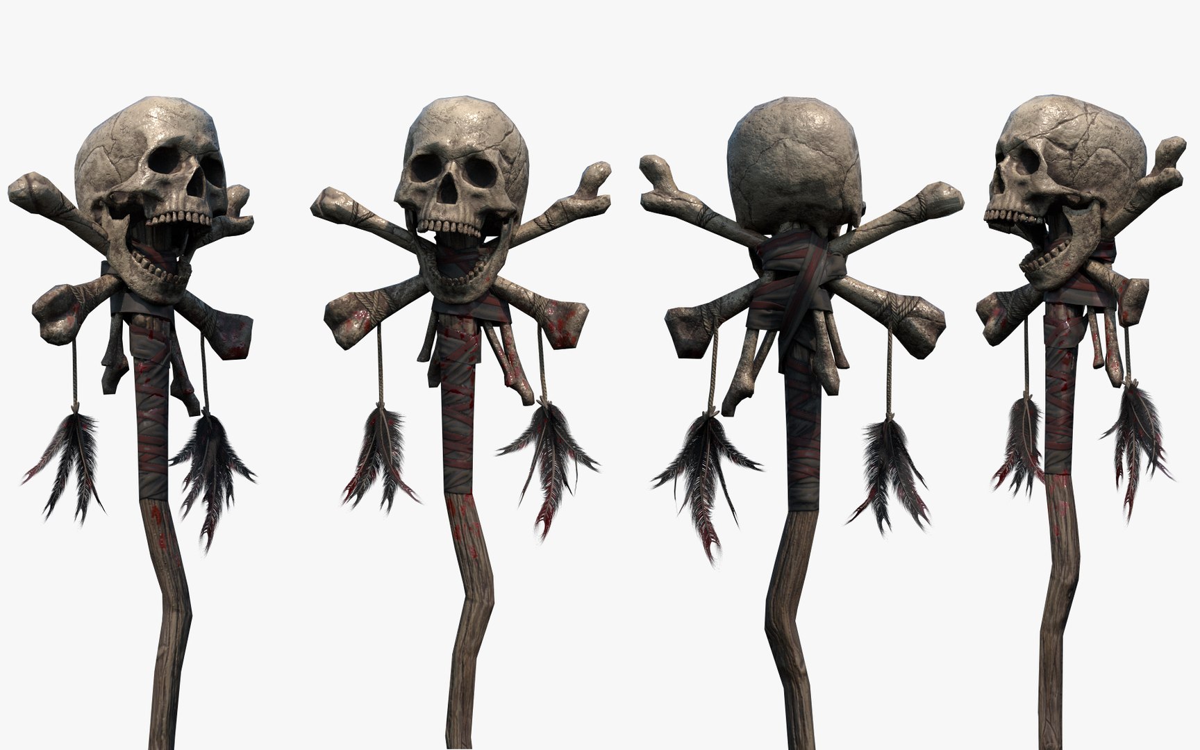 3D Skull Staff Pbr - TurboSquid 1483415