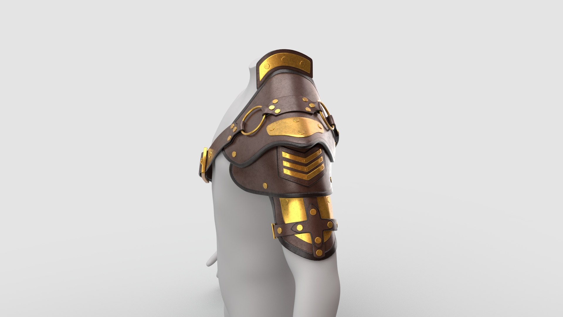 Male Leather Pauldron 3D Model - TurboSquid 2065101
