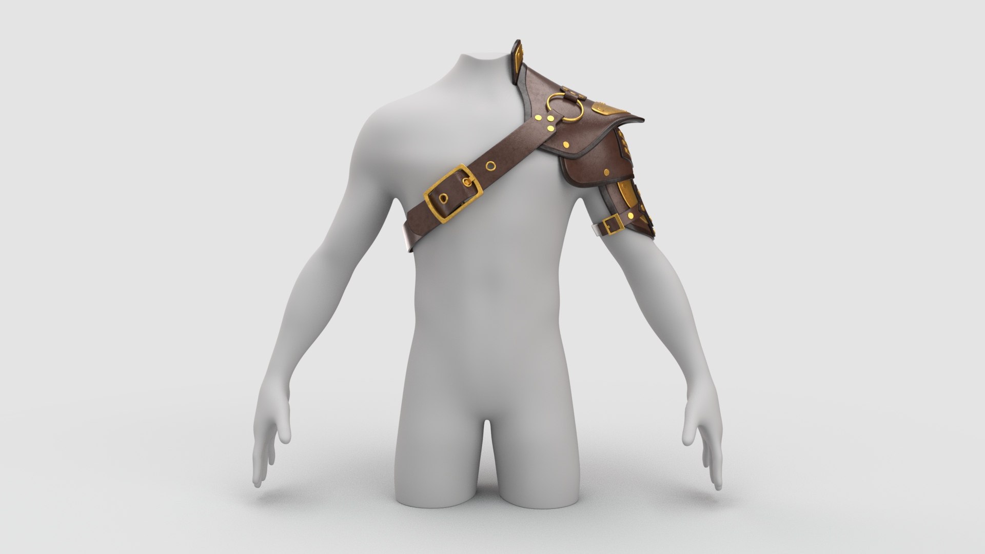 Male Leather Pauldron 3D Model - TurboSquid 2065101