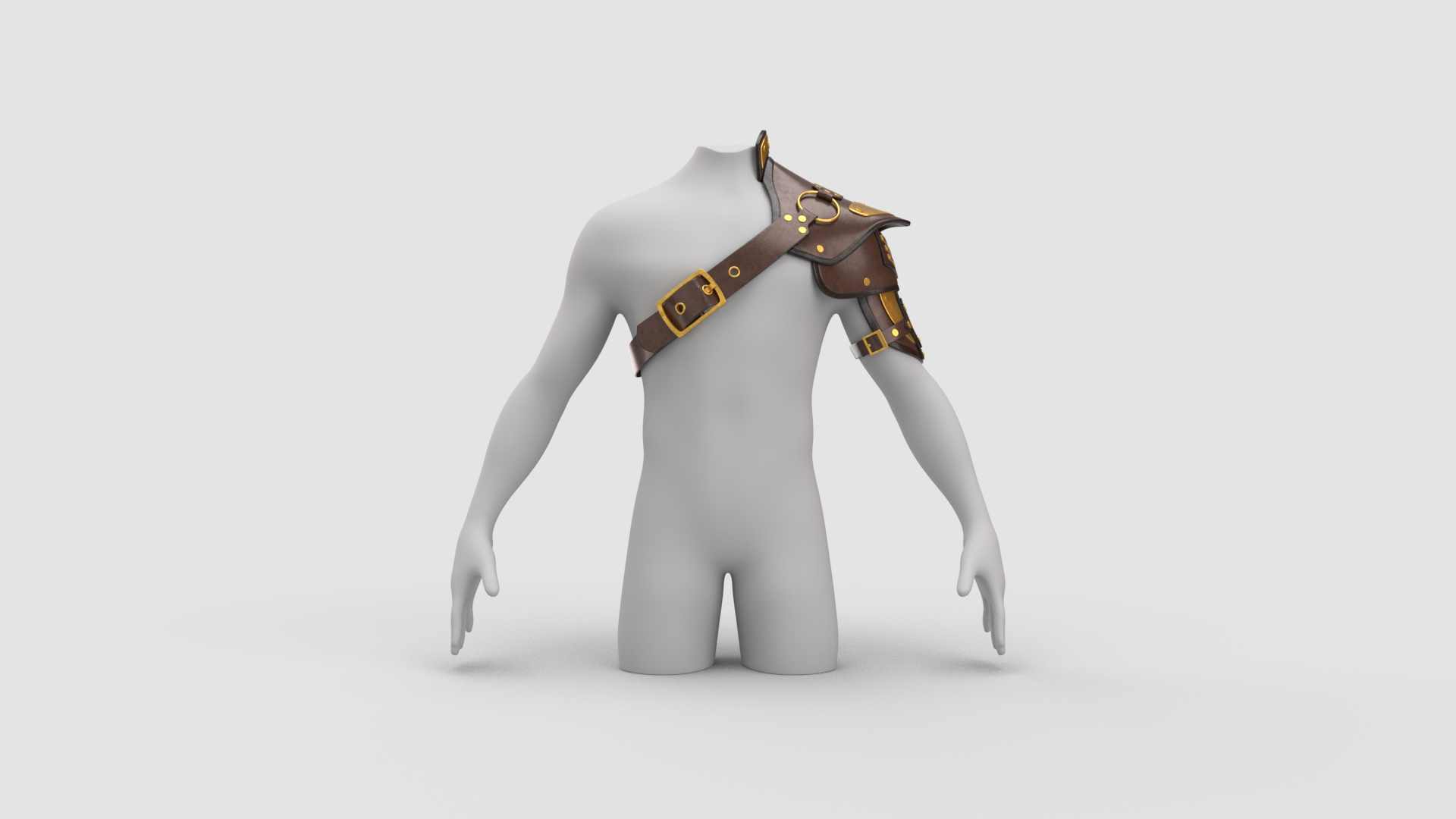 Male Leather Pauldron 3D Model - TurboSquid 2065101