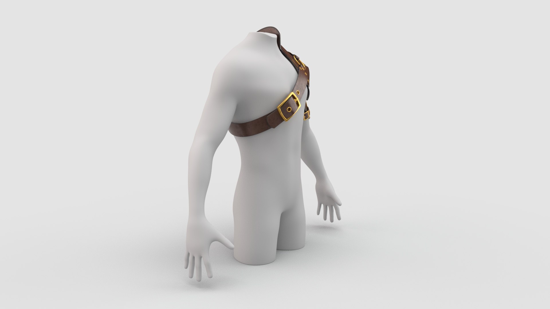 Male Leather Pauldron 3D Model - TurboSquid 2065101