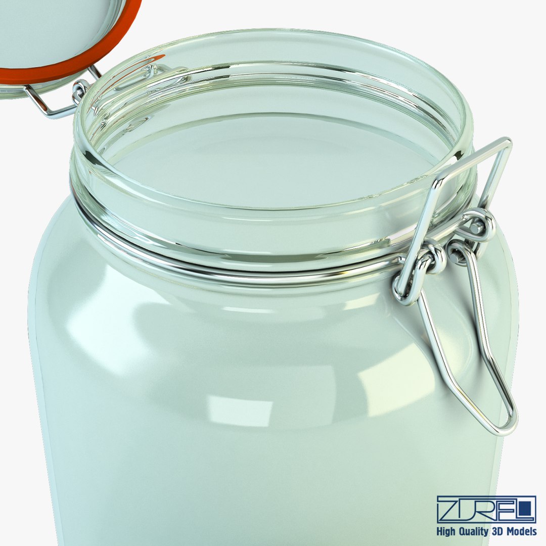 3d Model Of Jar Hermetic 2 Liter