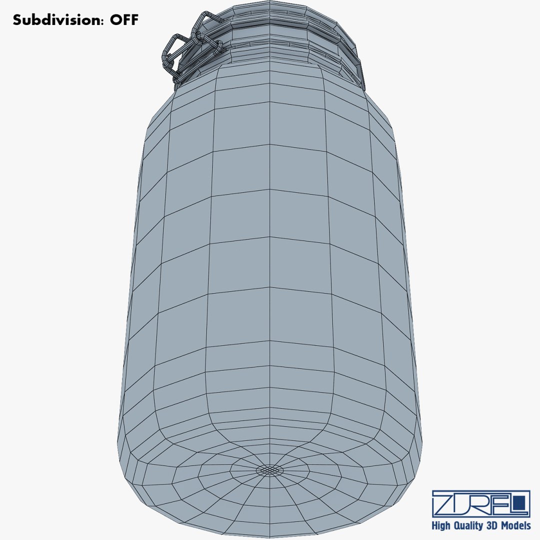 3d Model Of Jar Hermetic 2 Liter