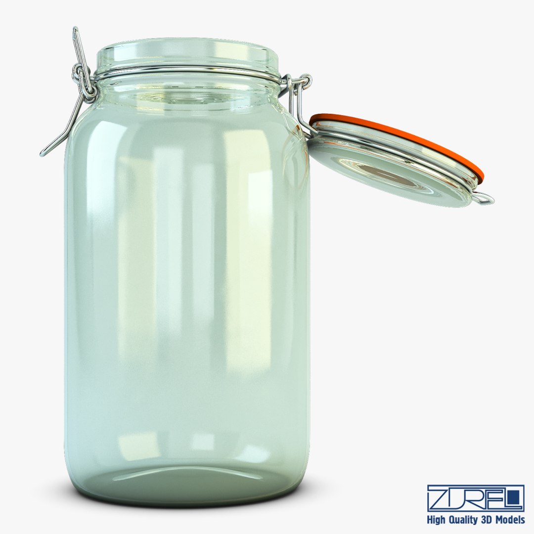 3d Model Of Jar Hermetic 2 Liter
