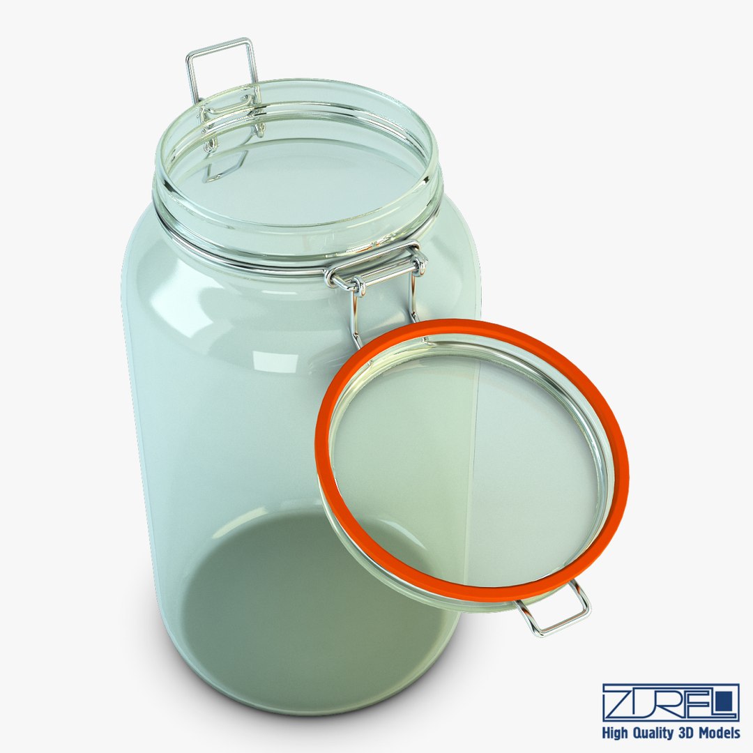 3d Model Of Jar Hermetic 2 Liter