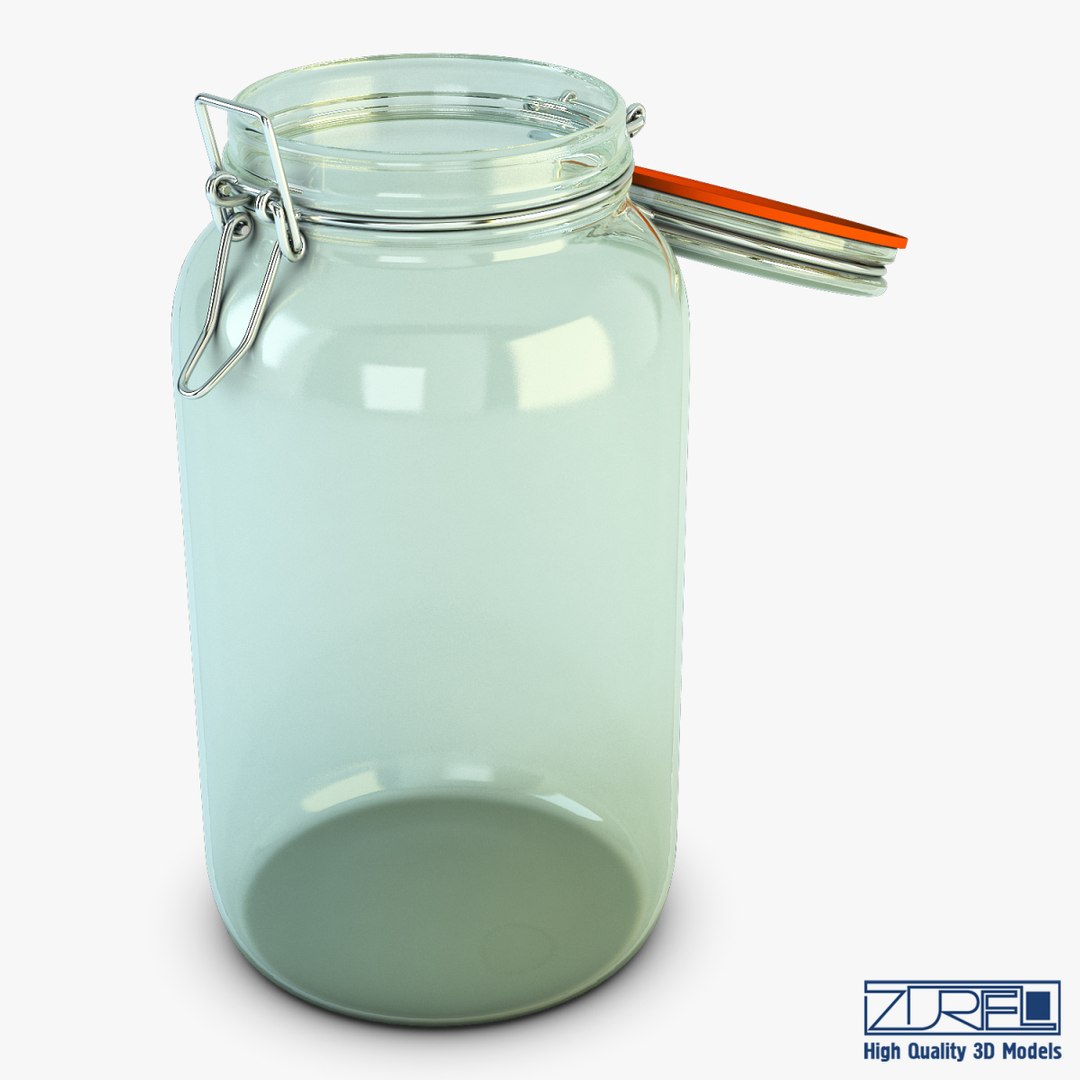 3d Model Of Jar Hermetic 2 Liter