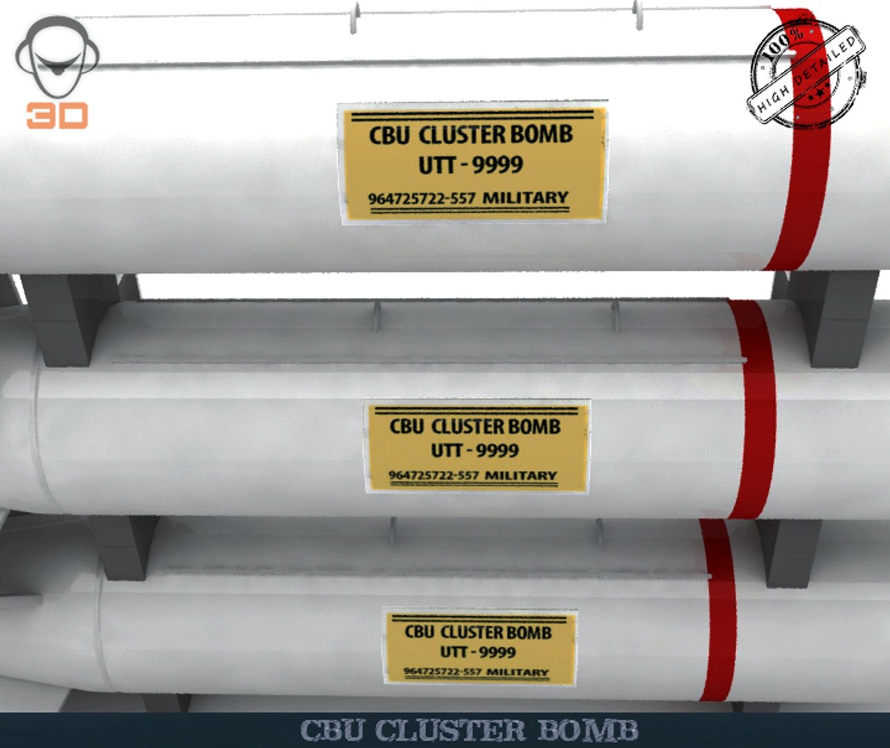Cbu Cluster Bomb 3d Model