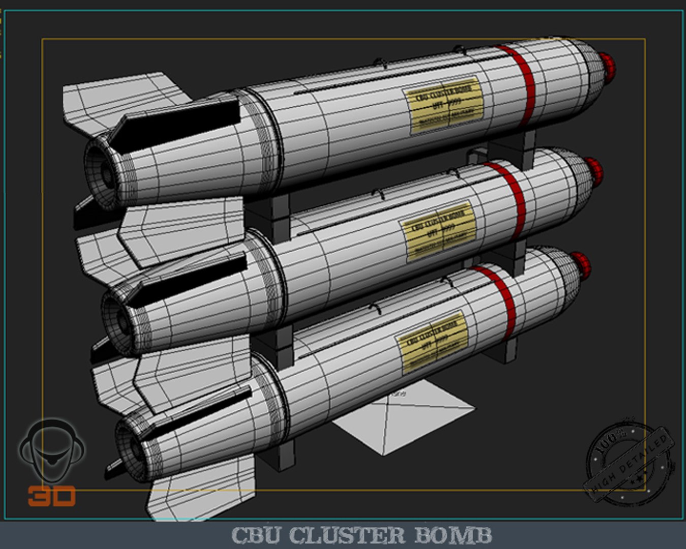 Cbu Cluster Bomb 3d Model