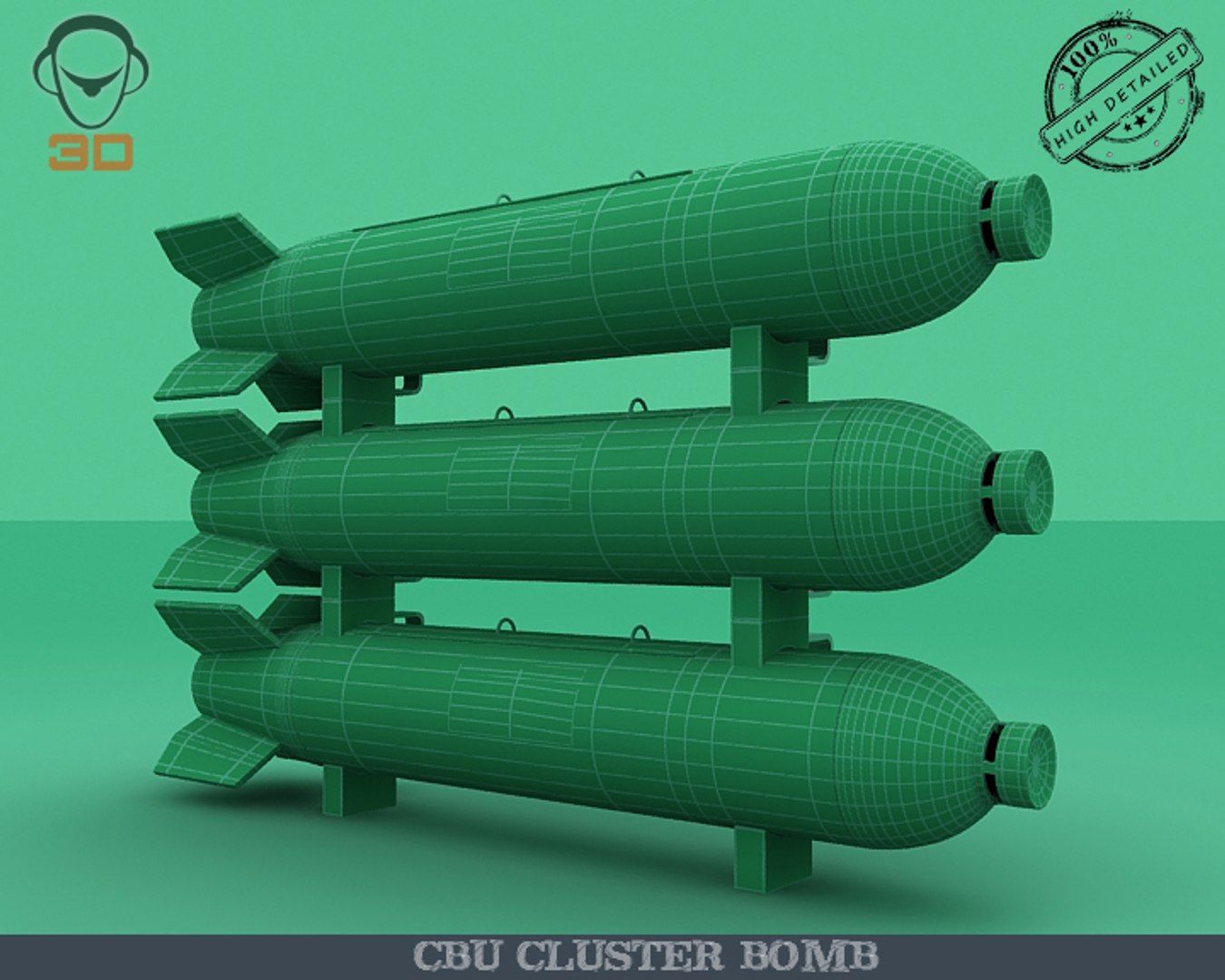 Cbu Cluster Bomb 3d Model
