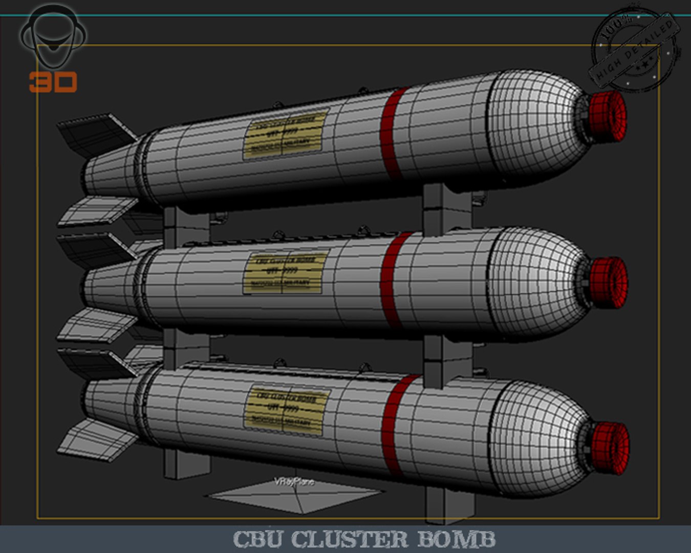 Cbu Cluster Bomb 3d Model