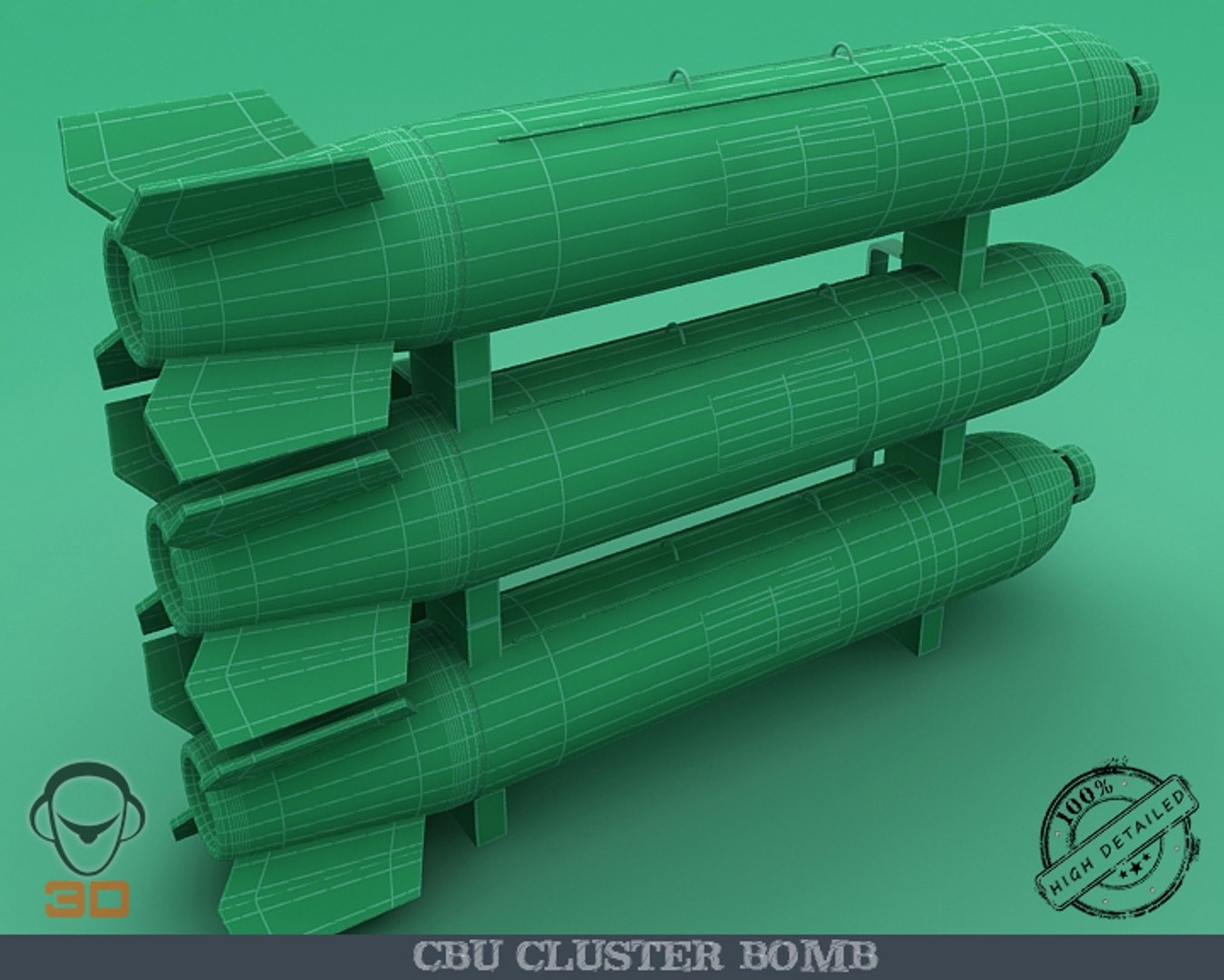 Cbu Cluster Bomb 3d Model