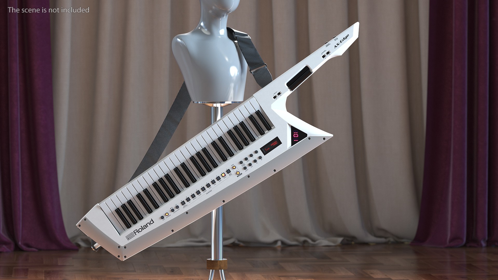 3D White Keytar Roland AX Edge - TurboSquid 1789473