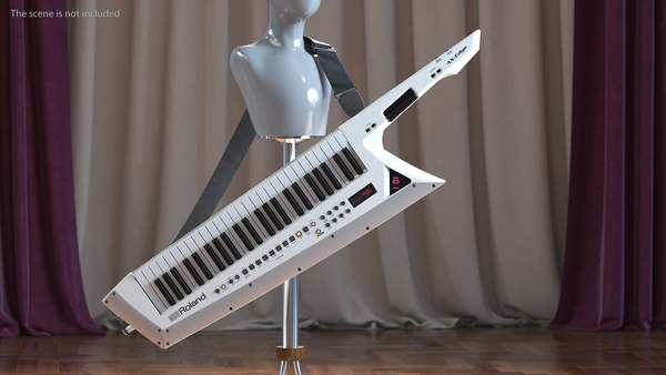 3D White Keytar Roland AX Edge - TurboSquid 1789473