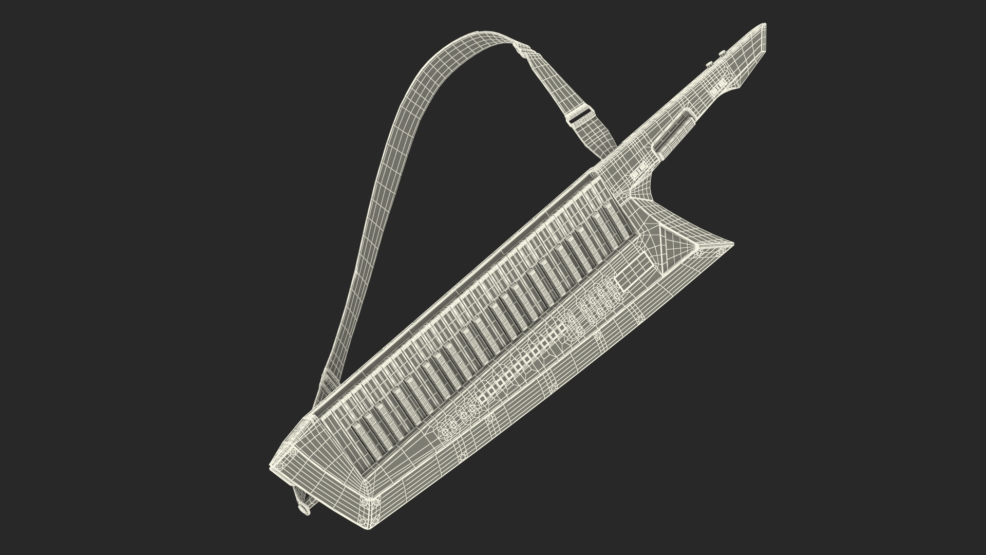 3D White Keytar Roland AX Edge - TurboSquid 1789473