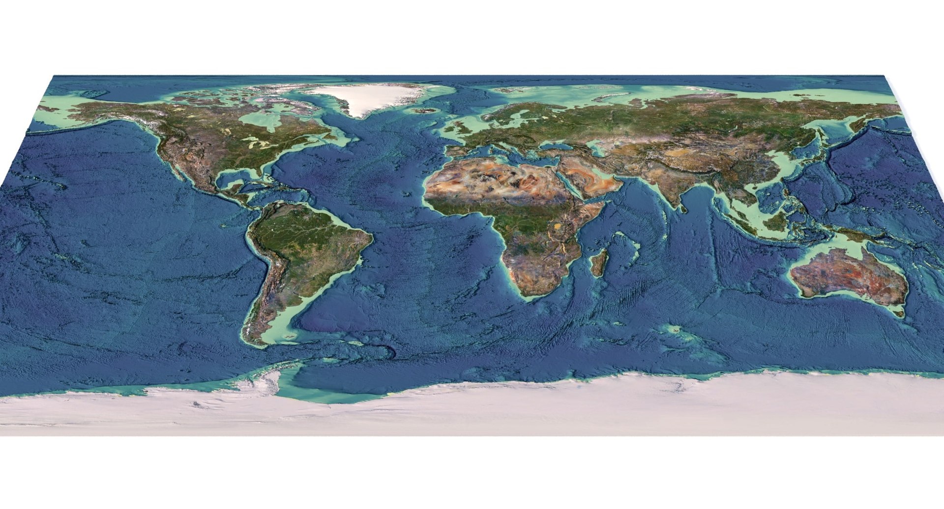 World Map With Detailed Relief And Ocean Floor Model - TurboSquid 2233401