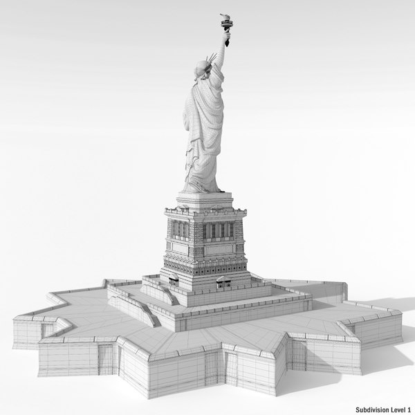 3d model liberty statue