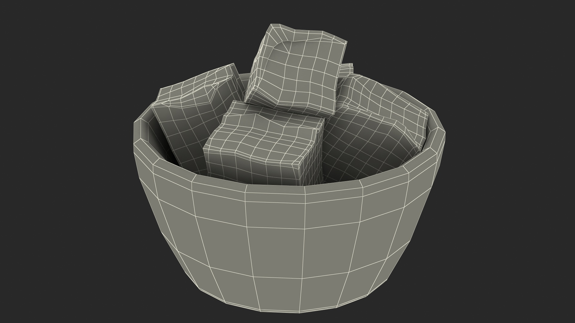 3D Model Butter Pieces In Bowl - TurboSquid 1997952