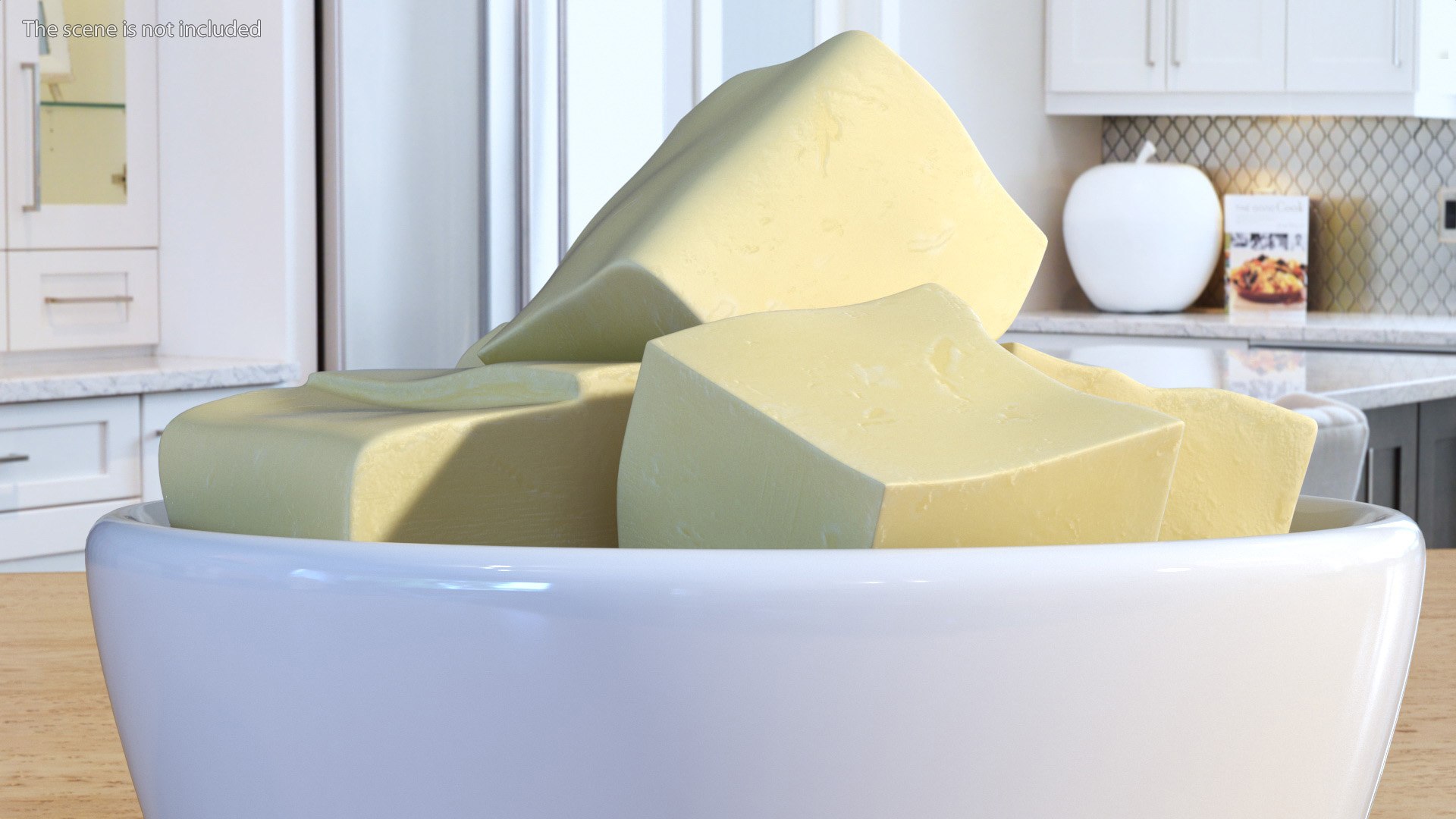 3D Model Butter Pieces In Bowl - TurboSquid 1997952