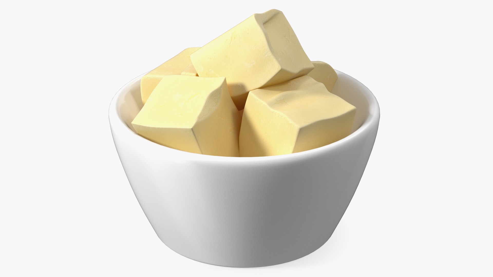 3D Model Butter Pieces In Bowl - TurboSquid 1997952