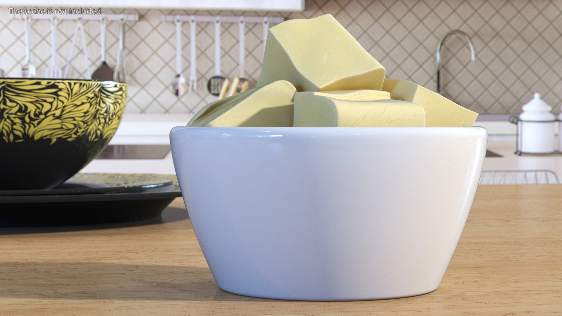 3D Model Butter Pieces In Bowl - TurboSquid 1997952