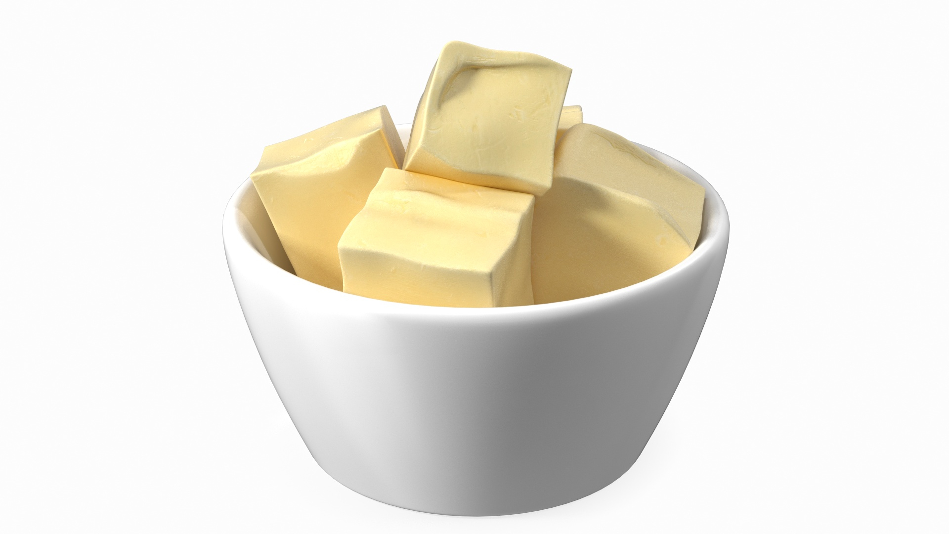 3D Model Butter Pieces In Bowl - TurboSquid 1997952