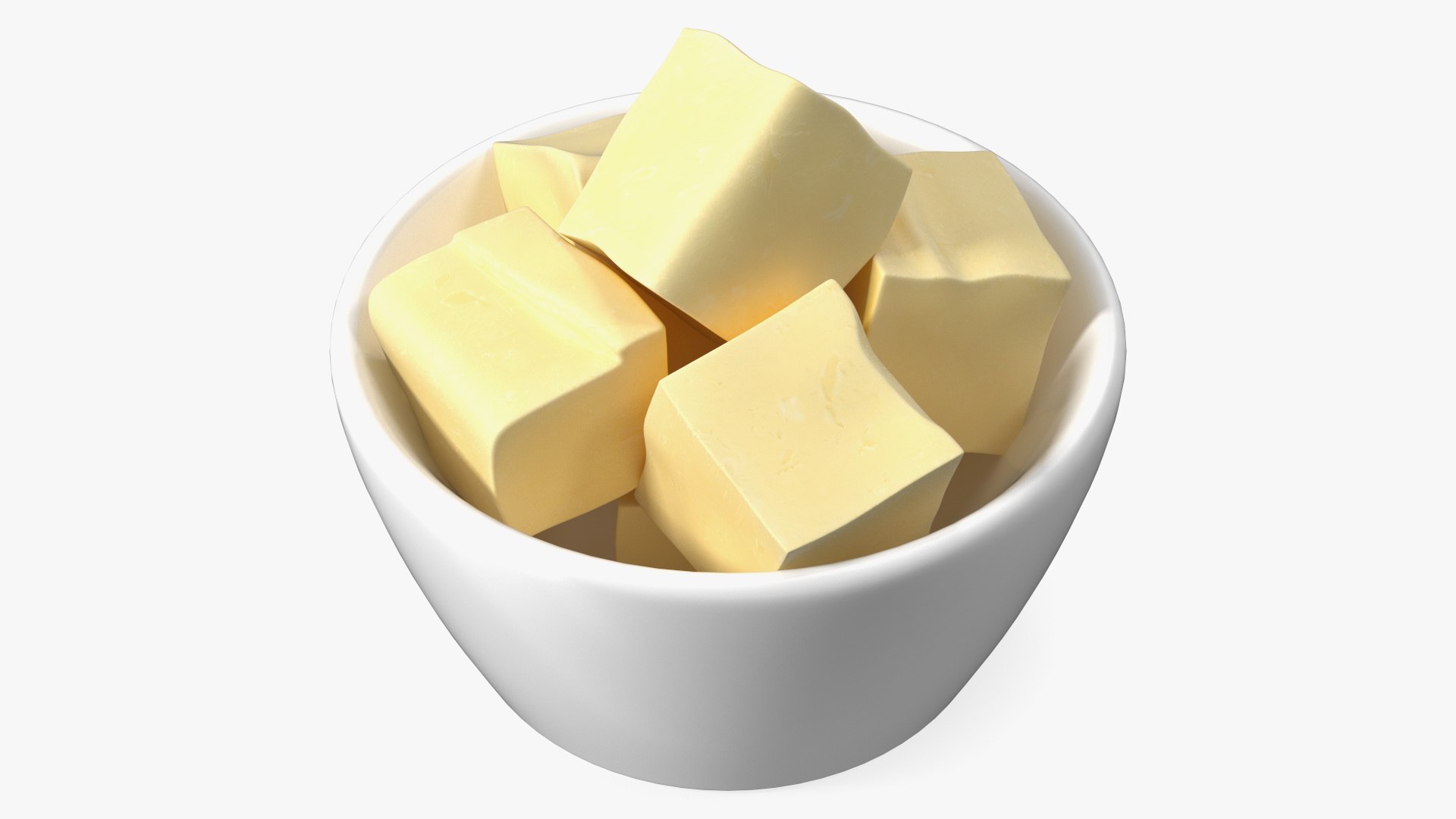 3D Model Butter Pieces In Bowl - TurboSquid 1997952