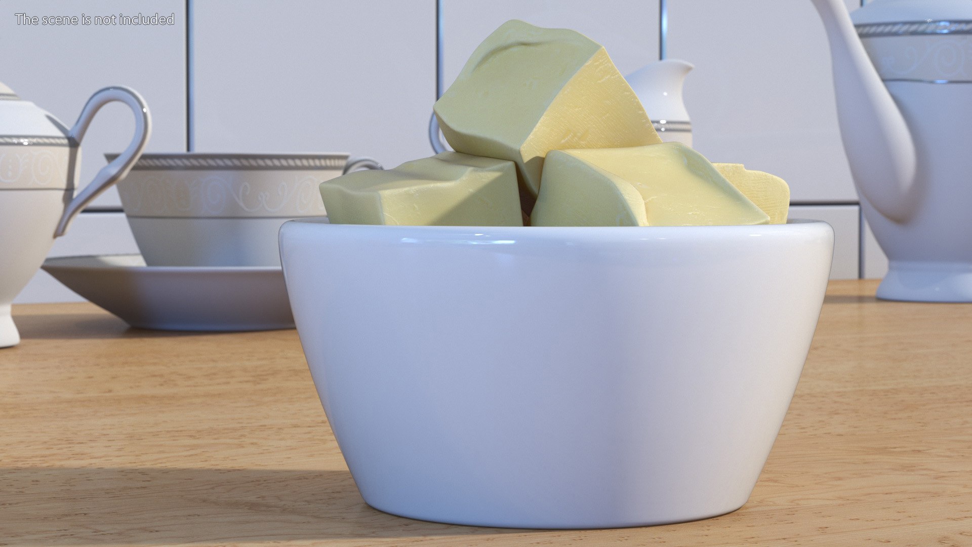 3D Model Butter Pieces In Bowl - TurboSquid 1997952
