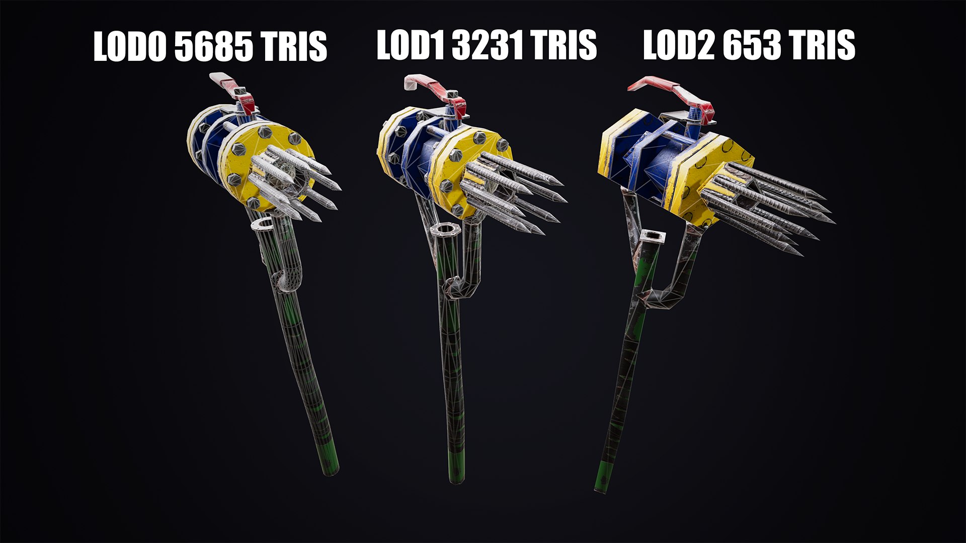 3D Model Post Apocalyptic Pipe Hammer - TurboSquid 1736446