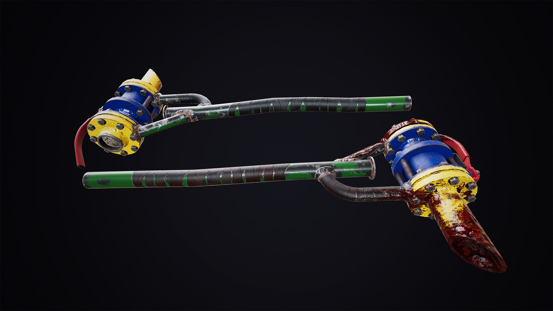 3D Model Post Apocalyptic Pipe Hammer - TurboSquid 1736446