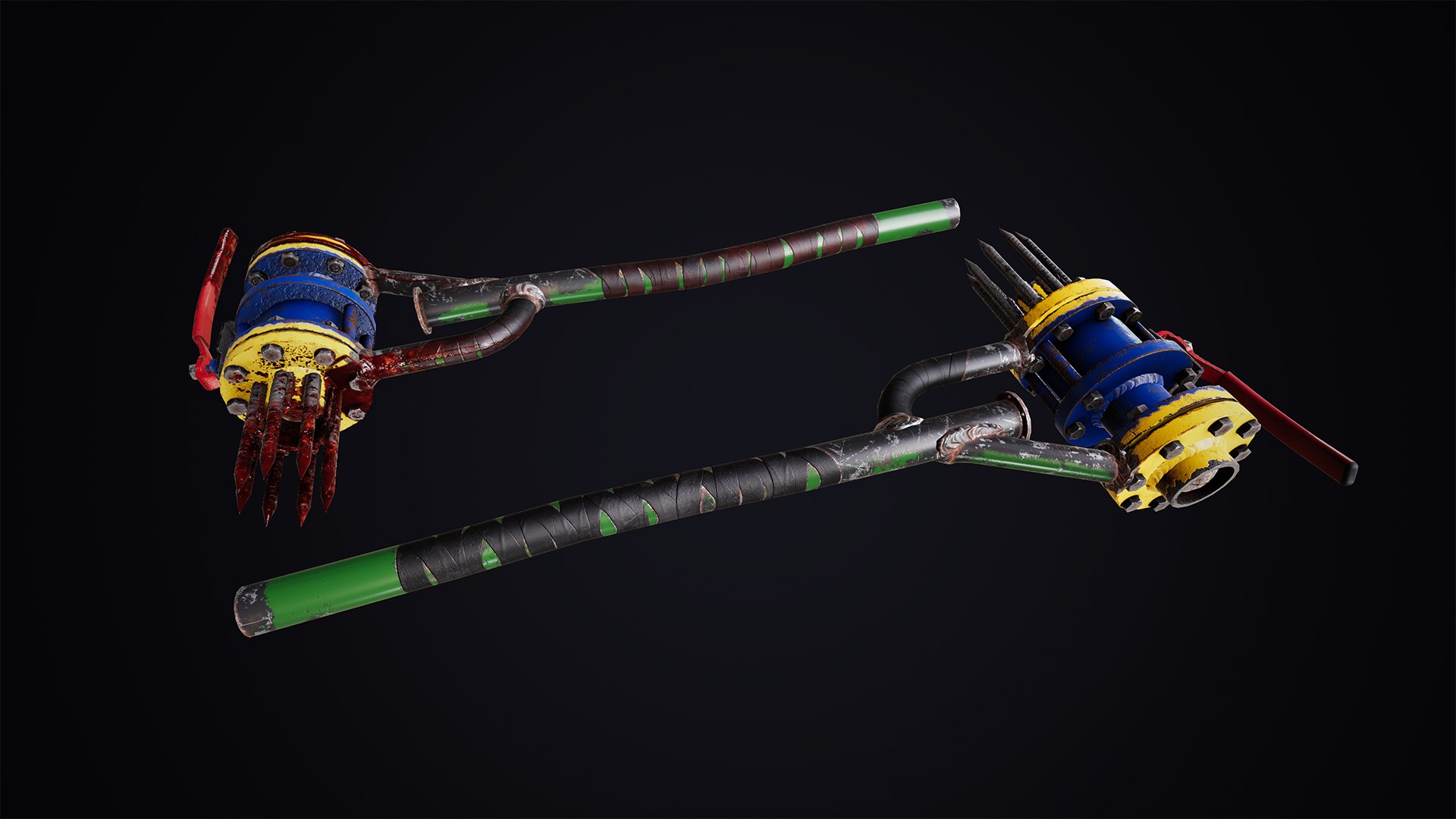 3D Model Post Apocalyptic Pipe Hammer - TurboSquid 1736446